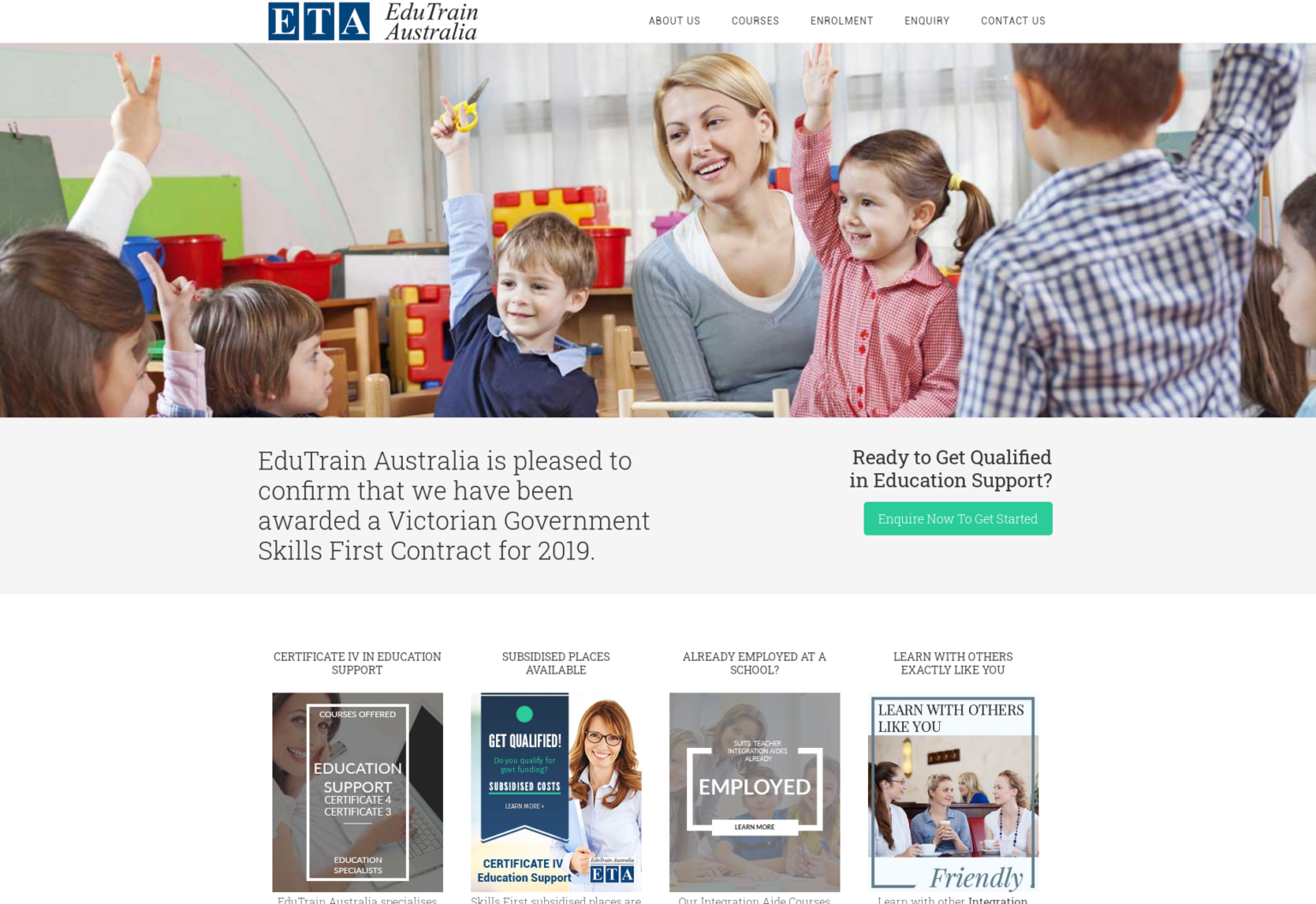 Edutrain Australia Website - Marketing Now